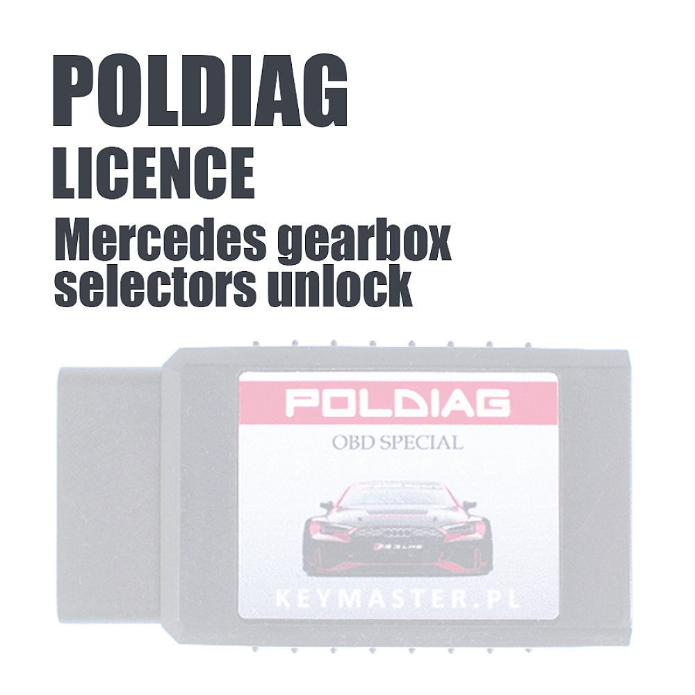 Buy license Mercedes gearbox selectors unlock for Poldiag OBD